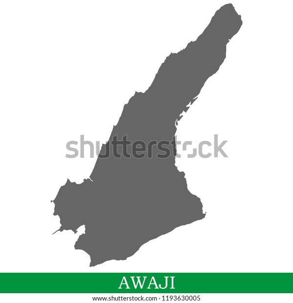 High Quality Map Awaji Island Japan: vetor stock (livre de direitos ...