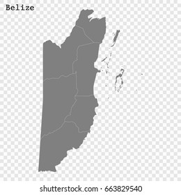 Outline Vector Map Belize Simple Belize Stock Vector (Royalty Free ...