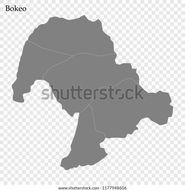 High Quality Map Bokeo Province Laos 스톡 벡터(로열티 프리) 1177948606 ...