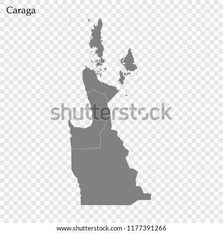 High Quality Map Caraga Region Philippines Stock Vector (Royalty Free ...