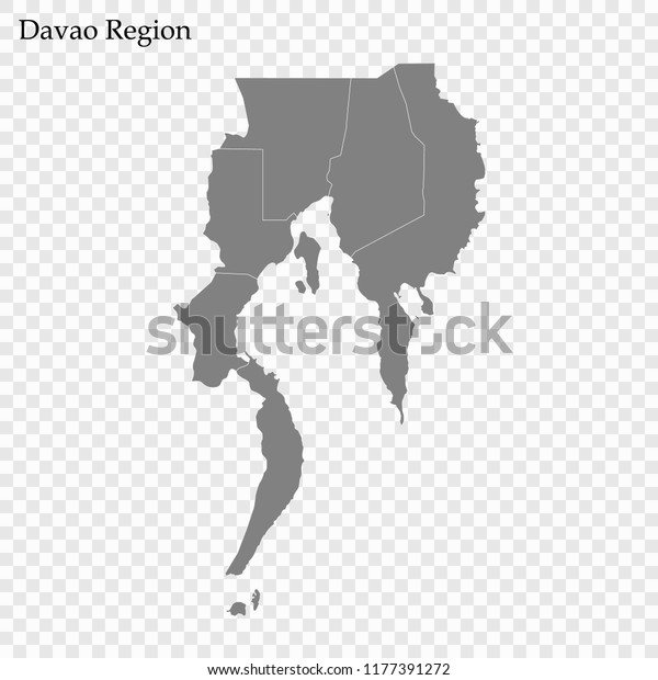 High Quality Map Davao Region Region Stock Vector (Royalty Free ...