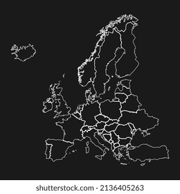 High Quality Map Europe Stock Vector (Royalty Free) 2136405263 ...