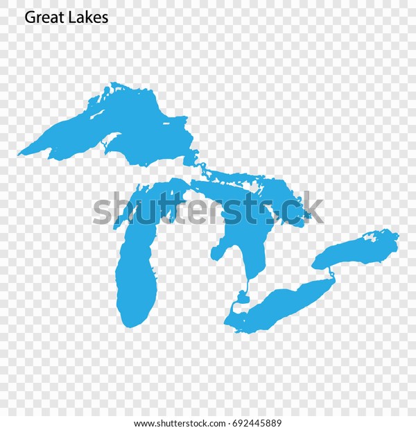 High Quality Map Great Lakes North Stock Vector (Royalty Free) 692445889