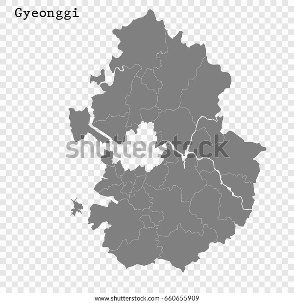 High Quality Map Gyeonggi Province South Stock Vector (Royalty Free ...
