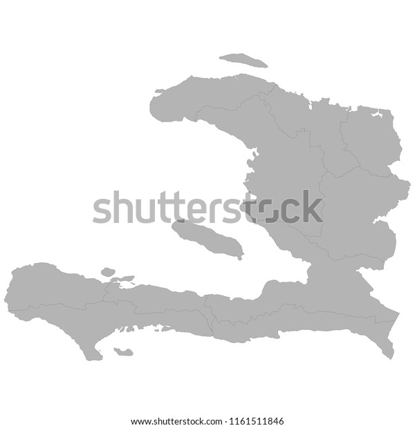 High Quality Map Haiti Borders Regions Stock Vector (Royalty Free ...