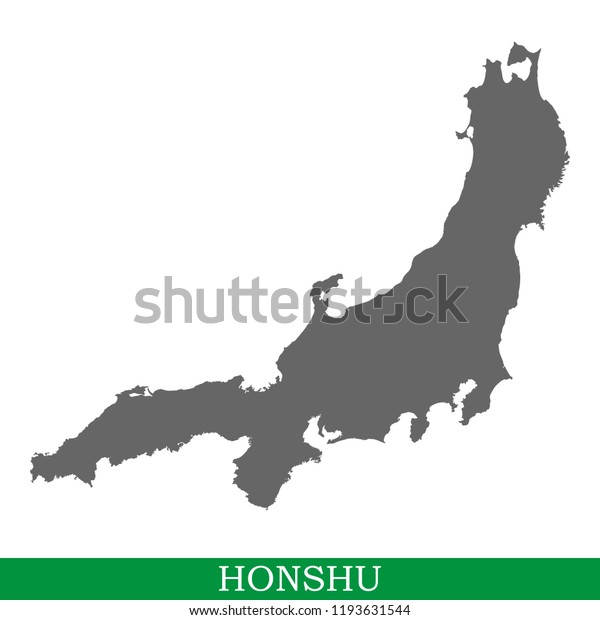 High Quality Map Honshu Island Japan Stock Vector (Royalty Free ...