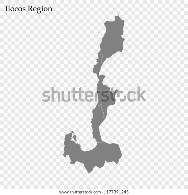 High Quality Map Ilocos Region Region: เวกเตอร์สต็อก (ปลอดค่าลิขสิทธิ์ ...
