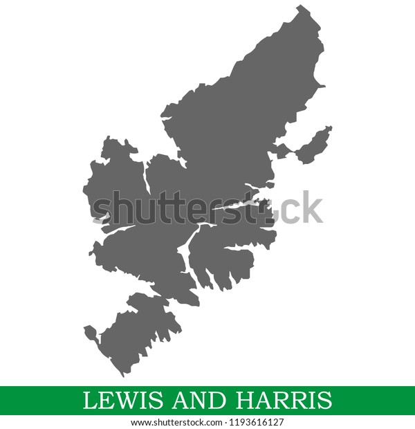 High Quality Map Lewis Harris Island Stock Vector (Royalty Free ...