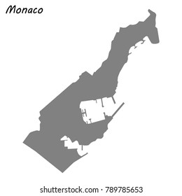 Monaco Political Map Made 100 Handdrawn: ภาพประกอบสต็อก 1731994348 ...