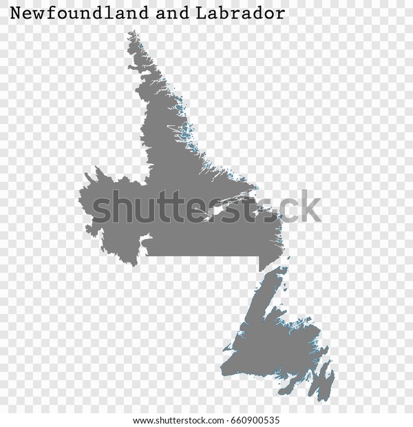 High Quality Map Newfoundland Labrador Province Stock Vector (Royalty ...