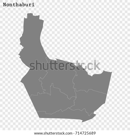 High Quality Map Nonthaburi Province Thailand Stock Vector (Royalty ...