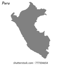 High Quality Map Peru Stock Vector (Royalty Free) 777334654 | Shutterstock
