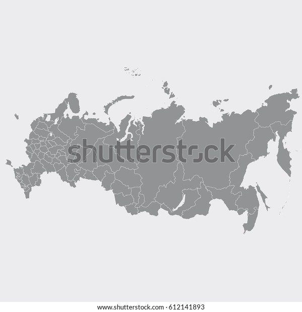 High Quality Map Russia Borders Regions Stock Vector (Royalty Free ...