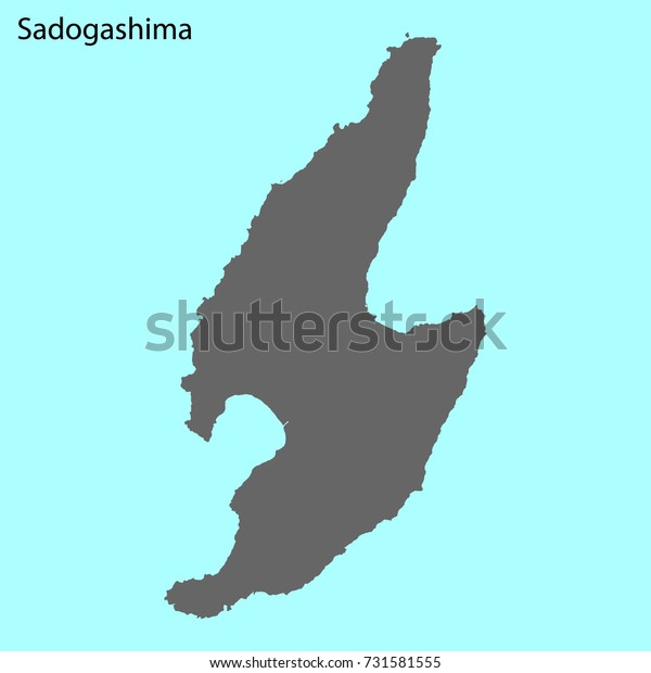 High Quality Map Sado Island Japan Stock Vector (Royalty Free ...