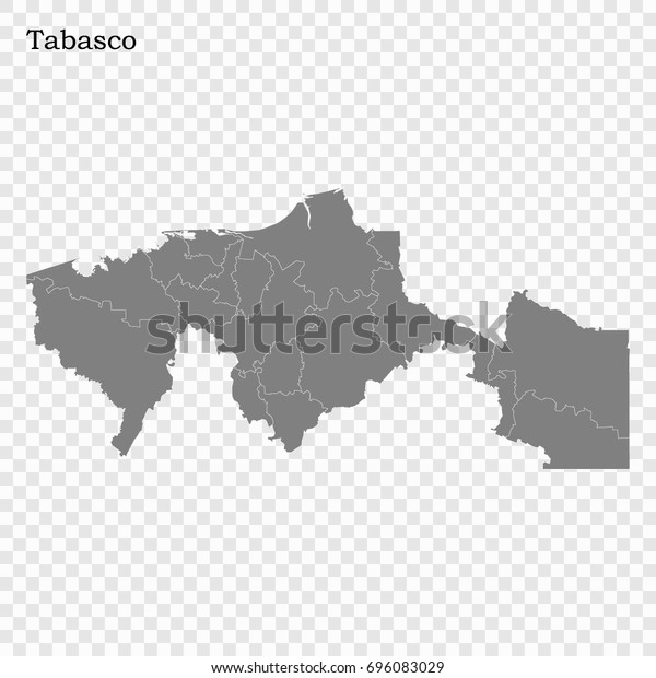 High Quality Map Tabasco State Mexico Stock Vector (Royalty Free ...