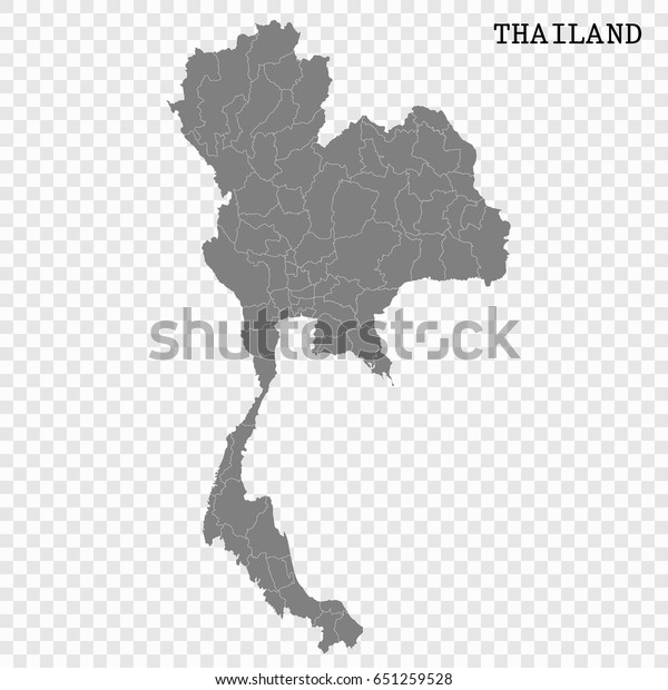 High Quality Map Thailand Borders Regions Stock Vector (Royalty Free ...