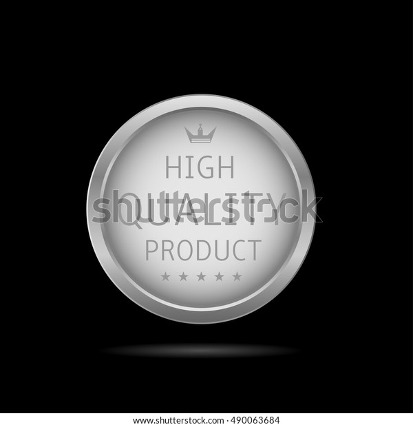High Quality Product Label Silver Metal Stock Vector (Royalty Free ...