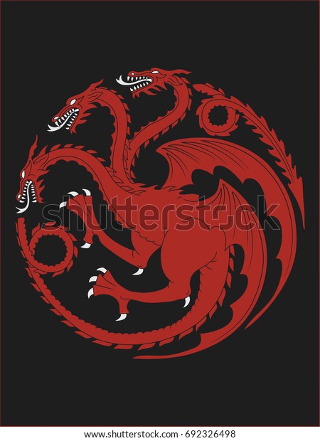 High Quality Redraw Targaryen Heraldic Sign Stock Vector (Royalty Free ...
