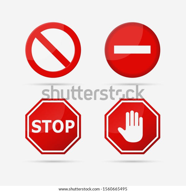 High Quality Standard Traffic Stop Sign Stock Vector (Royalty Free ...