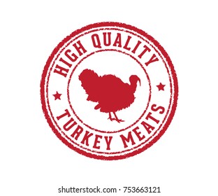 High Quality Turkey Meat Stamp Stock Vector (Royalty Free) 753663124