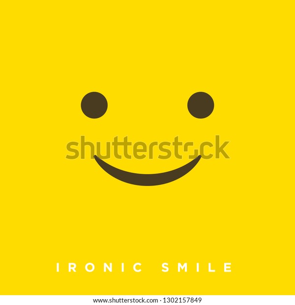 High Quality Vector Cartoon Ironic Smile Stock Vector (Royalty Free ...