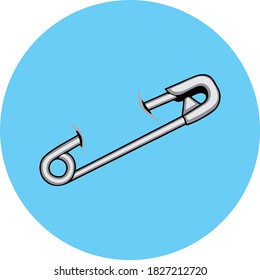 High Quality Vector Cartoon Safety Pin Stock Vector (Royalty Free ...