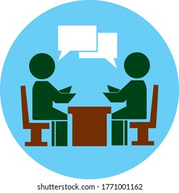 High Quality Vector Illustration Discussion Activities Stock Vector ...