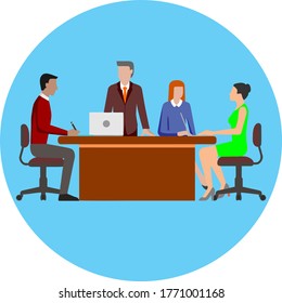 High Quality Vector Illustration Discussion Activities Stock Vector ...