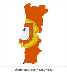 High Resolution Portugal Map Country Flag Stock Vector (Royalty Free ...