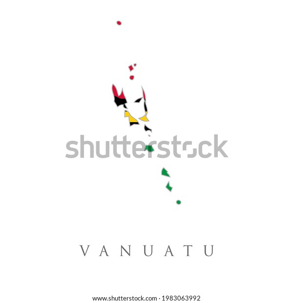 High Resolution Vanuatu Map Country Flag Stock Vector (Royalty Free ...