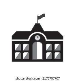 High School Building Modern Simple Vector Stock Vector (Royalty Free ...