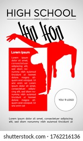 High School Dance Class Enrollment Poster Stock Vector (Royalty Free ...