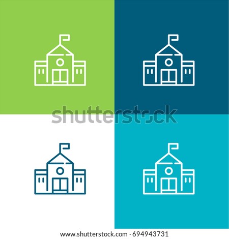 High School Green Blue Material Color Stock Vector (Royalty Free ...