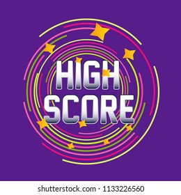 High Score Beautiful Label Background Sign Stock Vector (Royalty Free ...