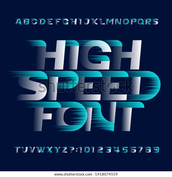 High Speed Alphabet Font Fast Wind Stock Vector (Royalty Free ...