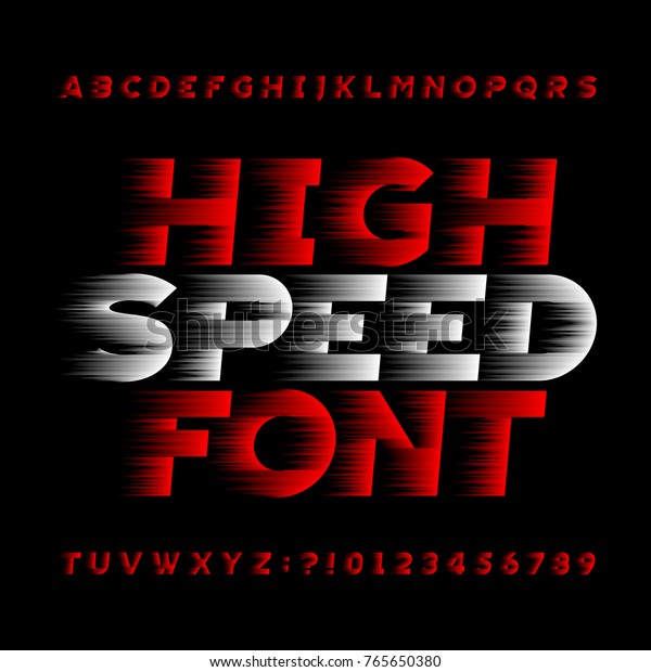 High Speed Alphabet Vector Font Wind Stock Vector (Royalty Free ...