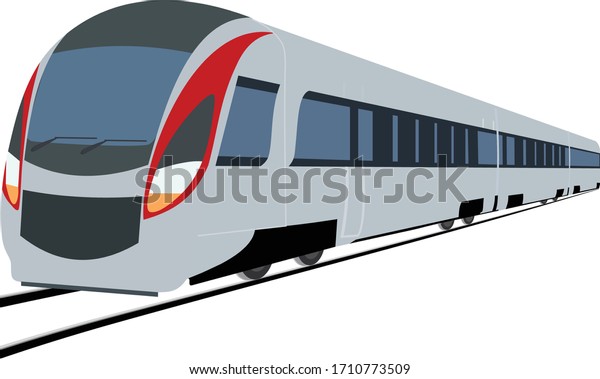 High Speed Bullet Train Illustration Stock Vector (Royalty Free ...