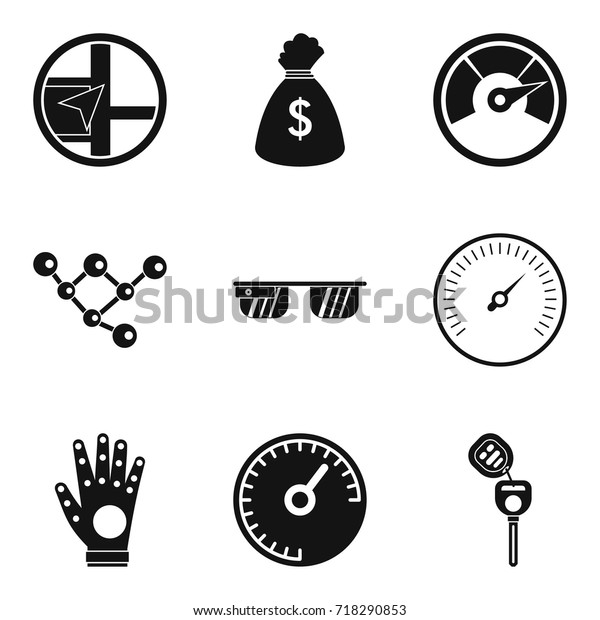 High Speed Icons Set Simple Set Stock Vector (Royalty Free) 718290853 ...
