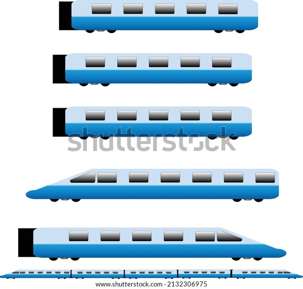 High Speed Passenger Train Illustration Stock Vector (Royalty Free ...