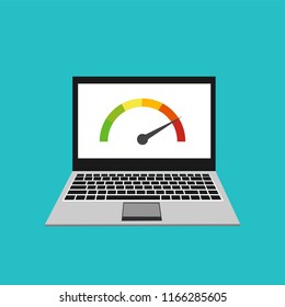 High Speed Performances Computer Online Laptop Stock Vector (Royalty ...