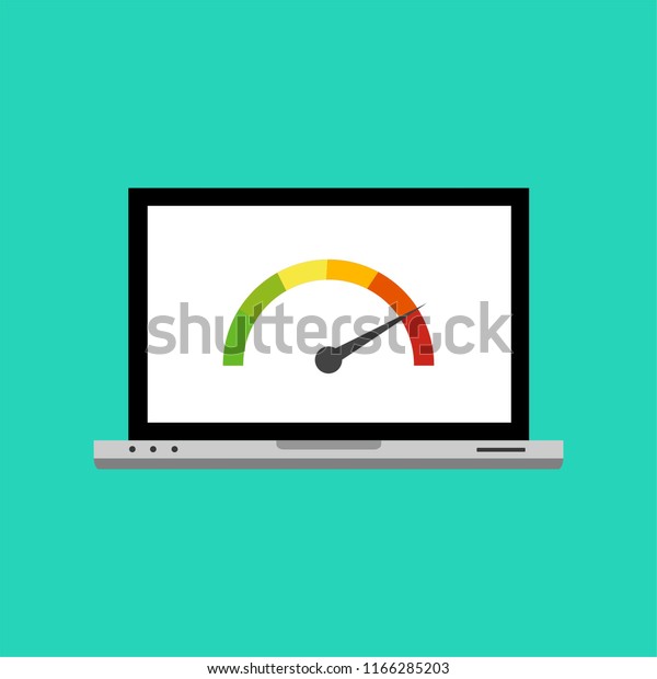 High Speed Performances Computer Online Laptop Stock Vector (Royalty ...