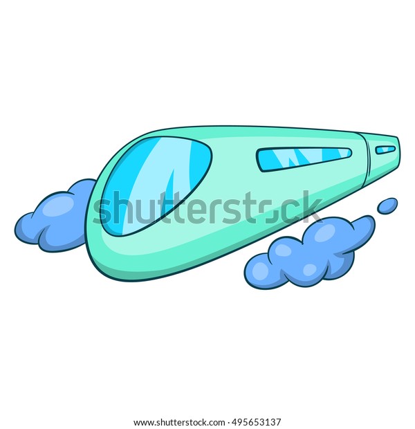 High Speed Train Icon Cartoon Illustration Stock Vector (Royalty Free ...