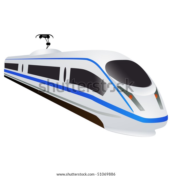 High Speed Train Locomotive Vector Isolated Stock Vector (Royalty Free ...
