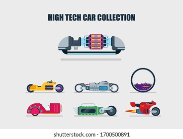 High Technology Car Collections Flat Vector Stock Vector (Royalty Free ...