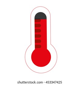 High Temperature Icon Thermometer Symbol Vector Stock Vector (Royalty ...