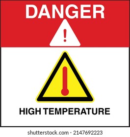 319 High temperatures hazard warning labels 图片、库存照片和矢量图 | Shutterstock
