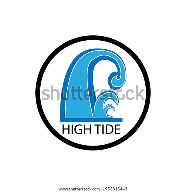 High Tide Sign Board Isolated On Stock Vector (Royalty Free) 1953815443 ...