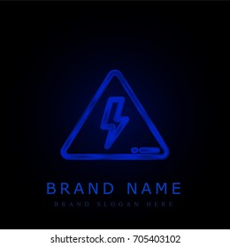 High Voltage Blue Chromium Metallic Logo Stock Vector (Royalty Free ...