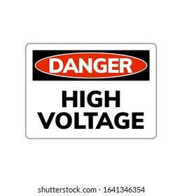 High Voltage Danger Sign Vector Warning Stock Vector (Royalty Free ...