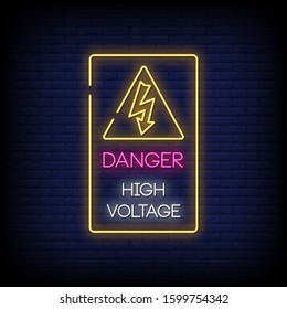 High Voltage Neon Signs Style Text Stock Vector (Royalty Free) 1599754342